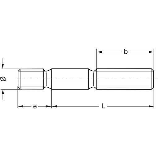 Stiftschraube, DIN 938, Stahl, 8.8, verzinkt | Berner®